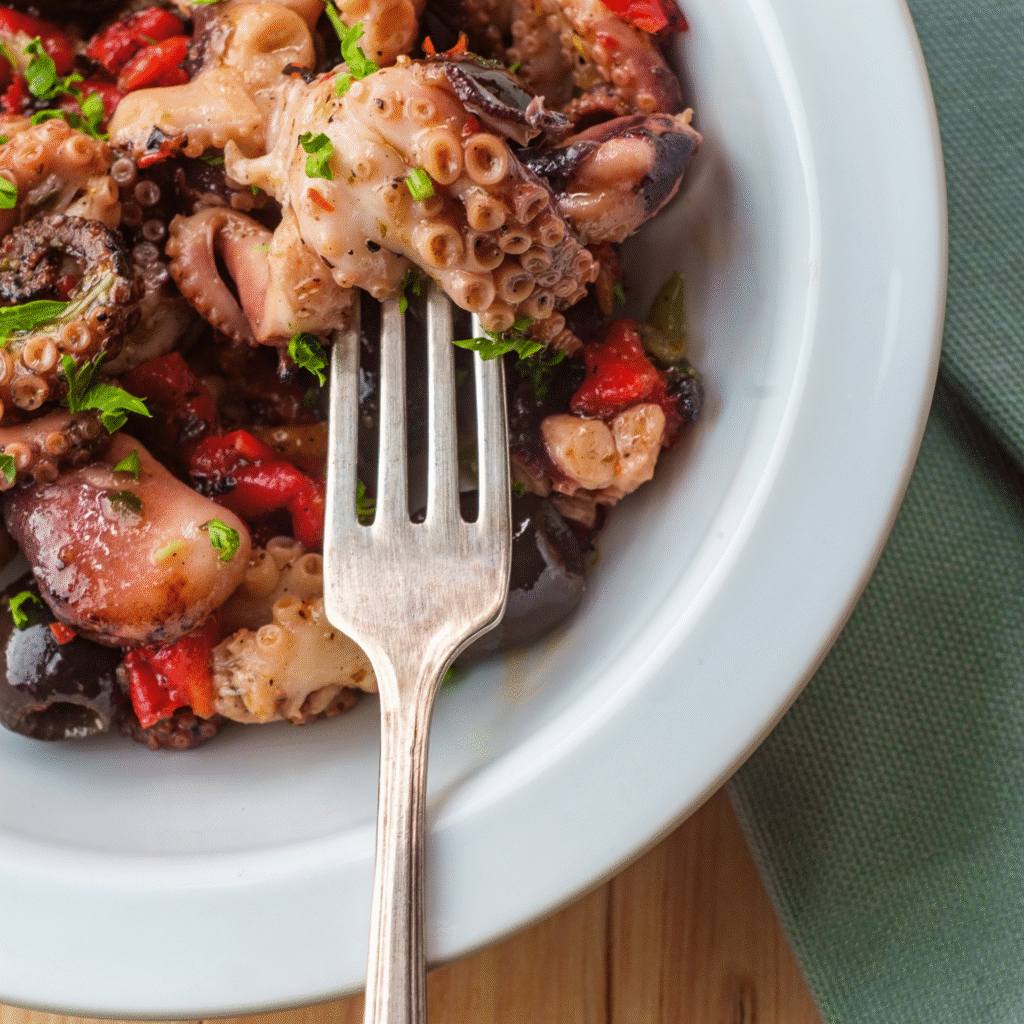 Octopus Salad with Baby Kalamata Olives | Edesia Fine Foods